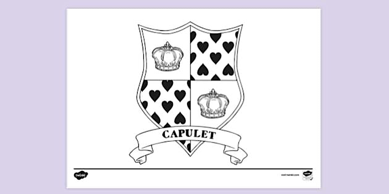 Capulet Coat of Arms Colouring Sheet | Colouring Sheets
