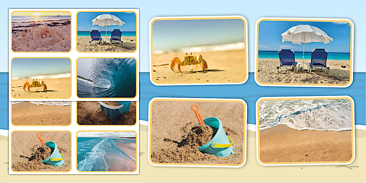 Seaside Photo Flashcards (Teacher-Made) - Twinkl