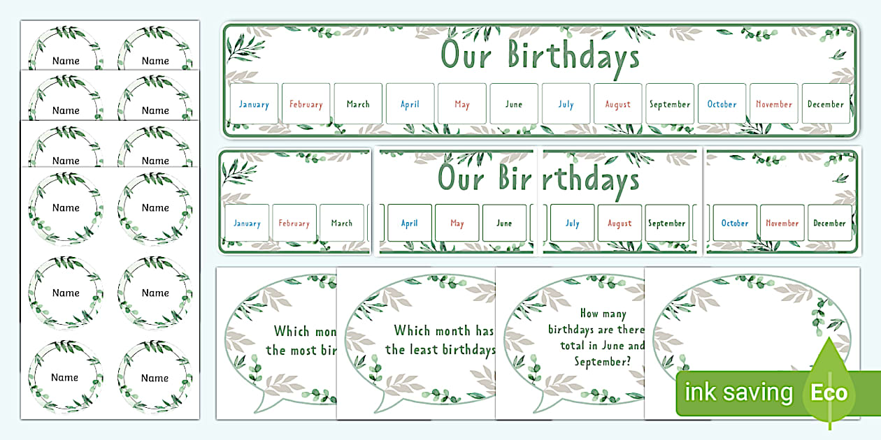 👉 Botanical-Themed Birthday Display,botanical birthday