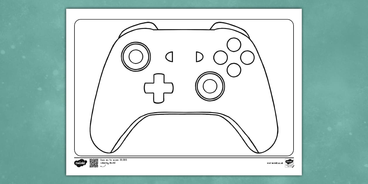 Games Controller Colouring Sheet (teacher made) - Twinkl