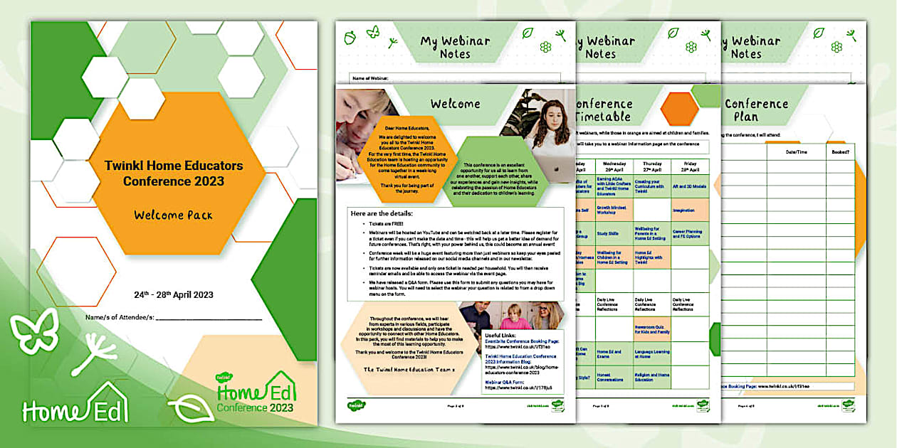 Twinkl Home Education Conference 2023 Welcome Pack - Twinkl