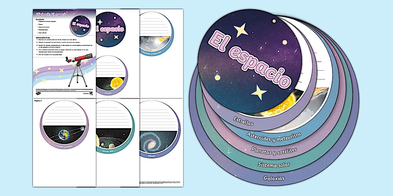 Flipbook: Todo sobre el espacio (teacher made) - Twinkl