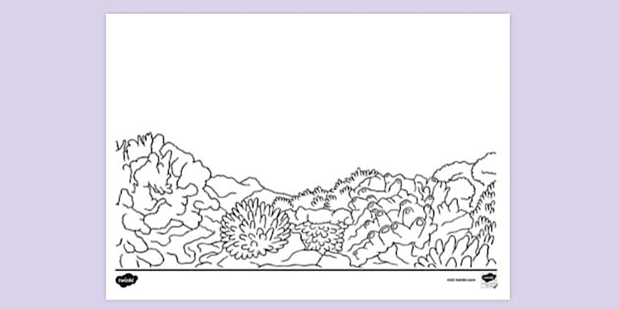 Coral Reef Colouring Page to Print | Colouring Sheets