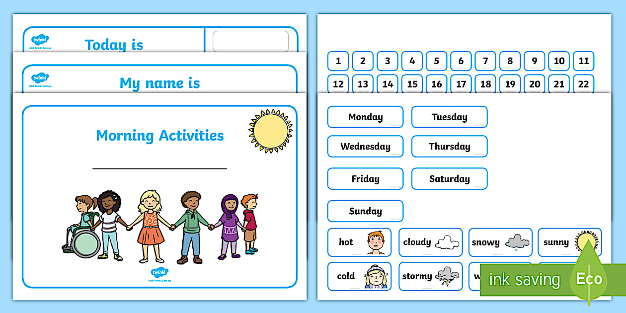 SA SEN Morning Activities Booklet (teacher made) - Twinkl
