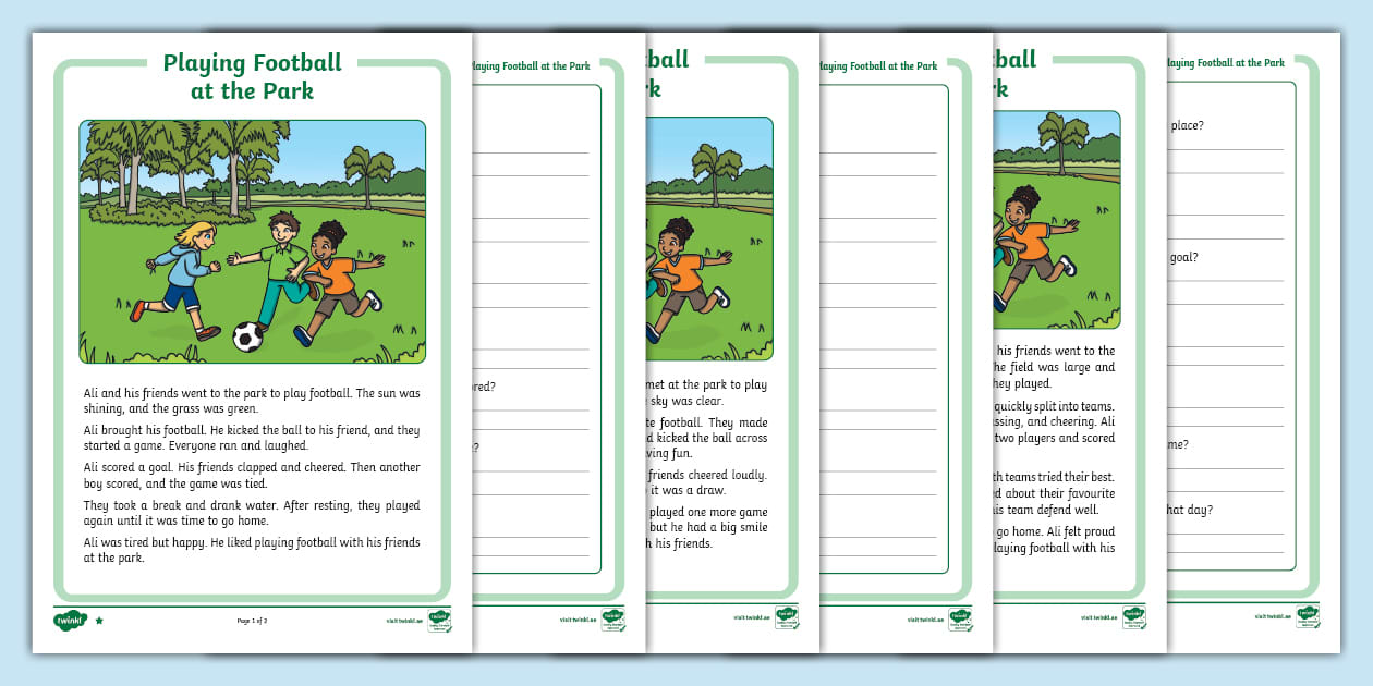KS1 Football Differentiated Reading Comprehension