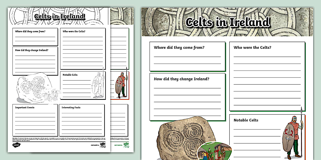 Celts in Ireland Fact File Template (Teacher-Made) - Twinkl