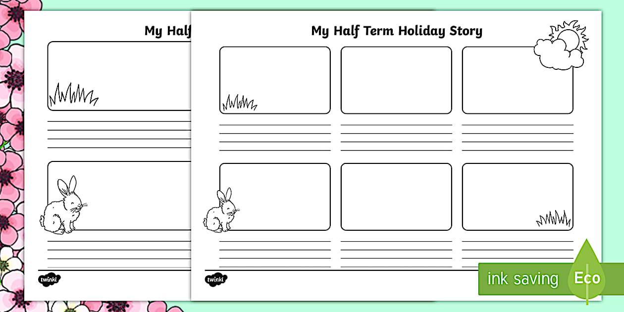 My Half Term Holiday Storyboard Template - Blank Story Board