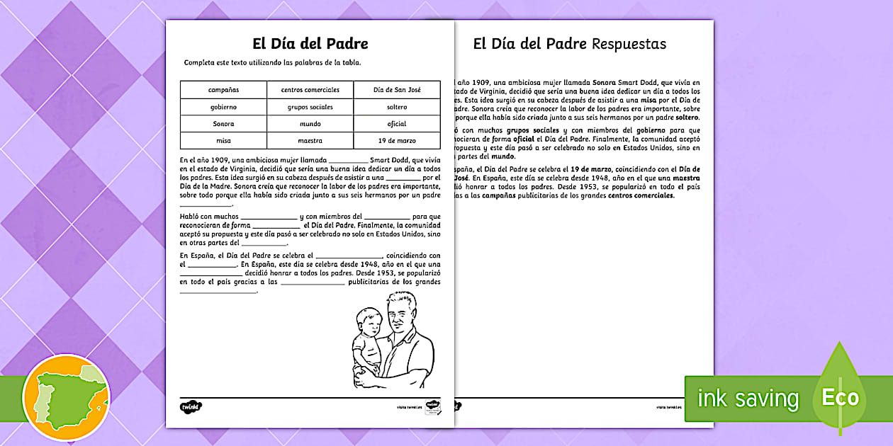 Ficha de actividad: El Día del Padre
