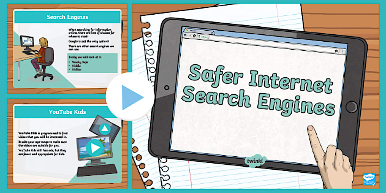 Safer Internet Search Engines PowerPoint - Twinkl