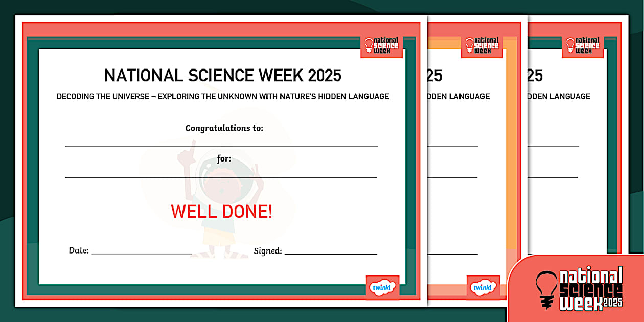National Science Week Certificates (teacher made) - Twinkl