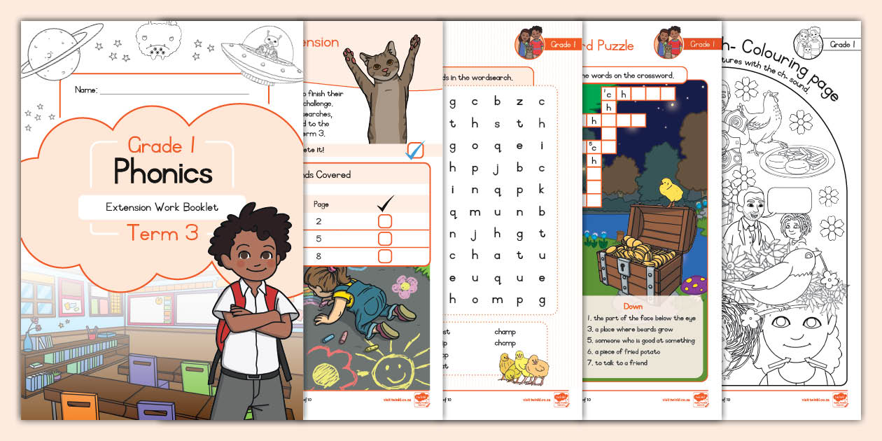 Gr 1 Phonics - T 3 - Extension Work Booklet (CAPS Aligned)