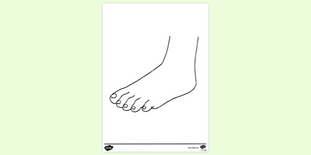 A Foot Colouring Sheet (teacher made) - Twinkl