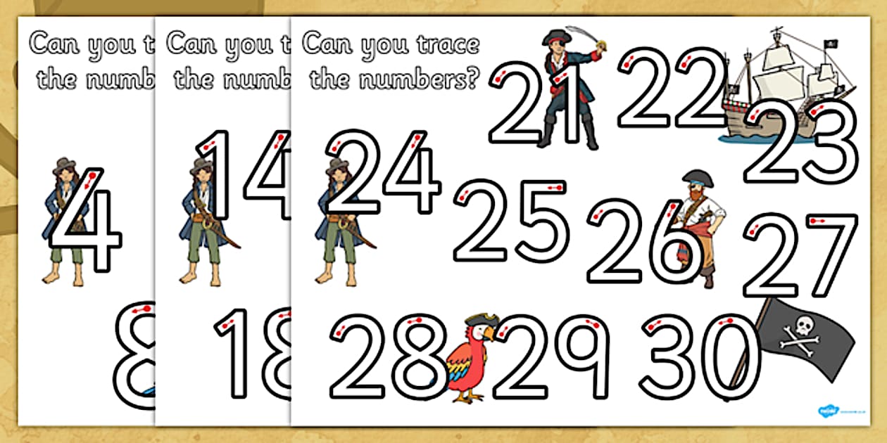 Pirate Themed Number Formation Pack (teacher made) - Twinkl