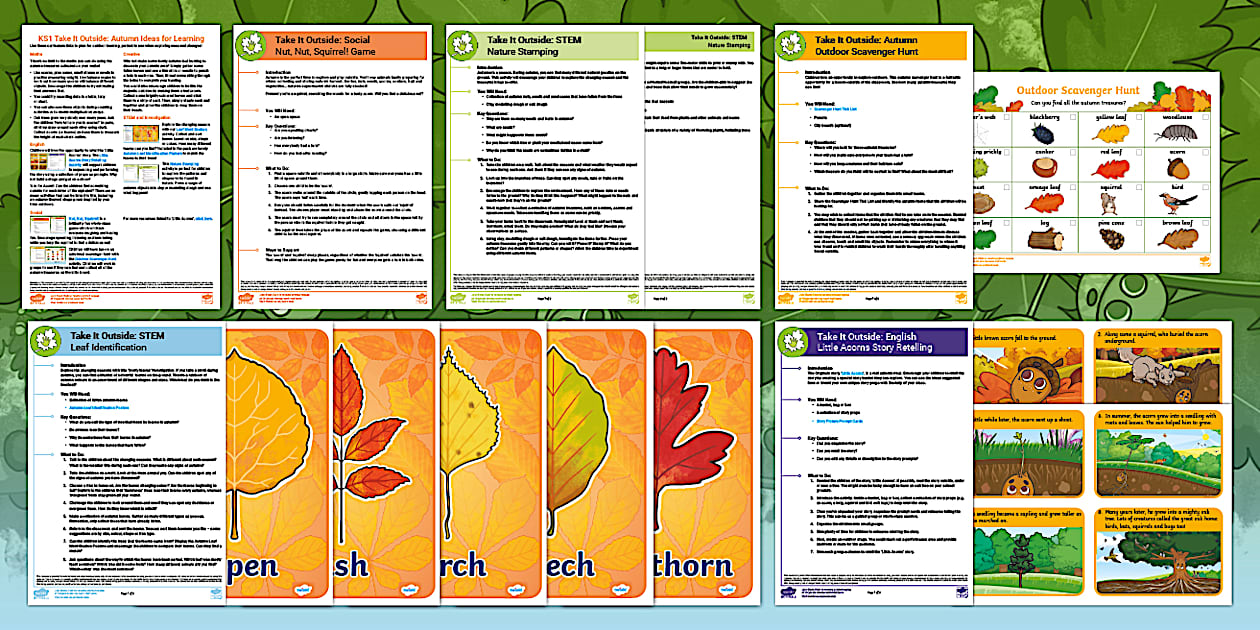 KS1 Take It Outside: Autumn Nature Teaching Pack - Twinkl