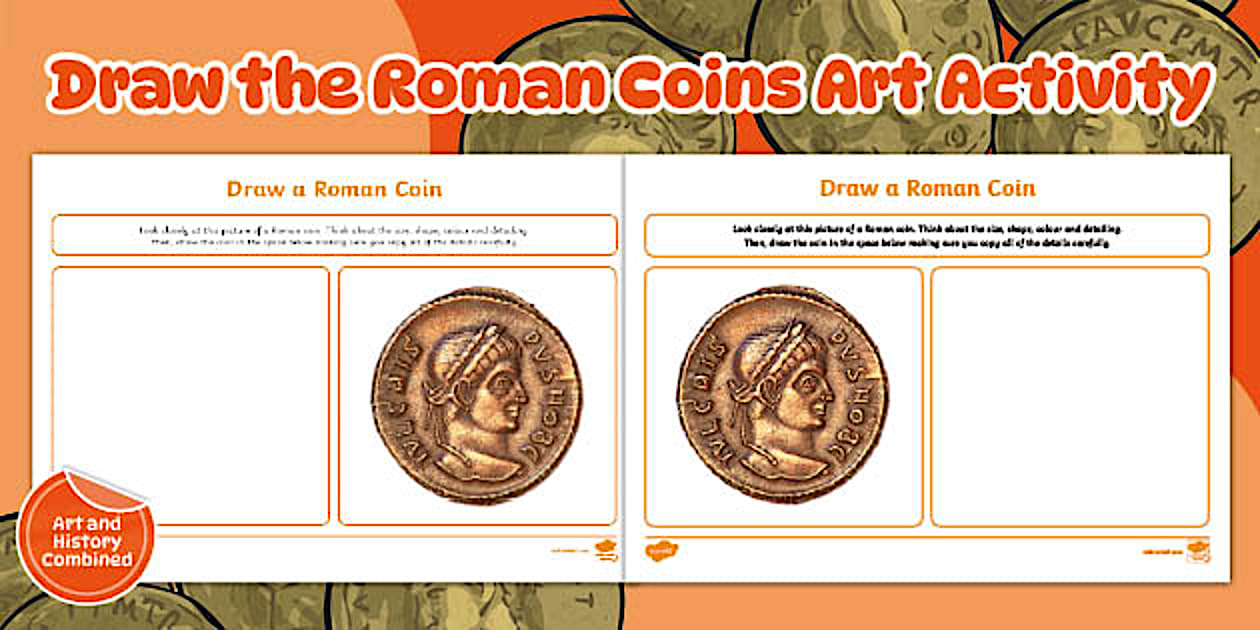 Draw the Roman Coins Art Activity