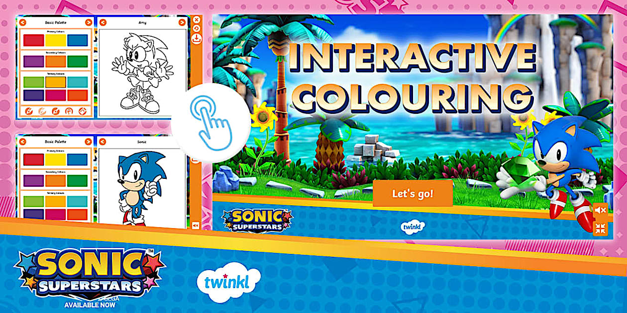 FREE! - Sonic Colouring Game | SEGA | Free Online Colouring Games