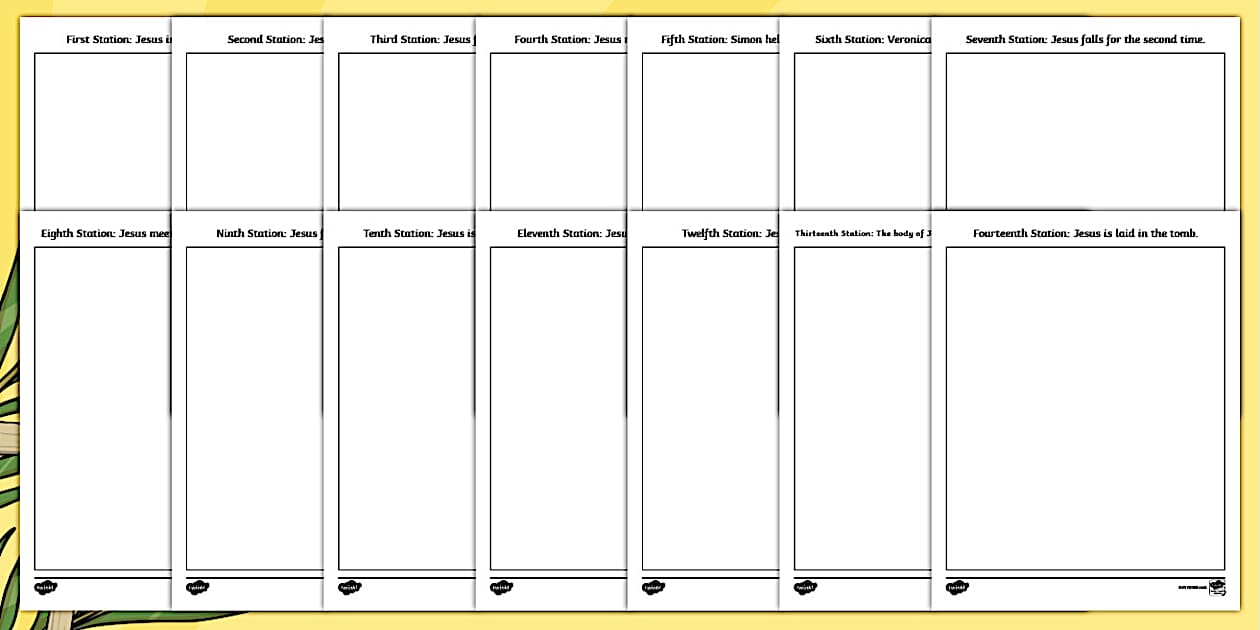 The Stations of the Cross Read and Draw Activity - Twinkl