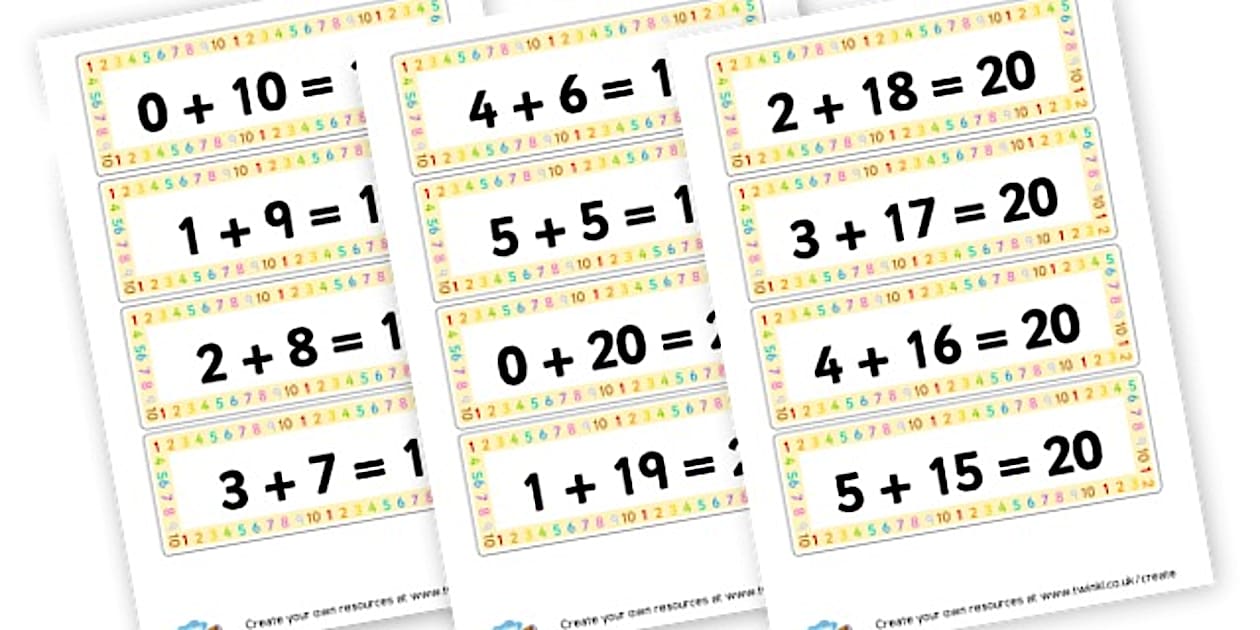 Number Bond Display Captions Cards (Teacher-Made) - Twinkl