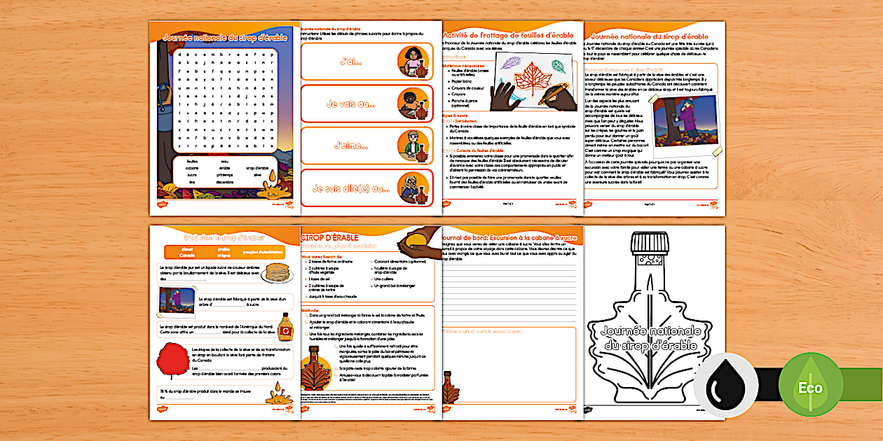 National Maple Syrup Day Activity Pack Primary French