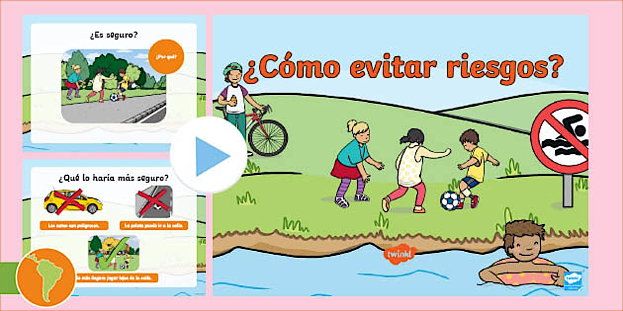 Powerpoint: ¿Cómo evitar riesgos? (Teacher-Made) - Twinkl