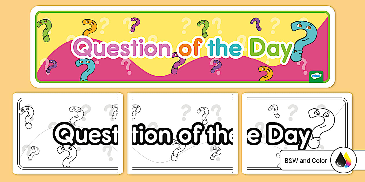 Question of the Day Banner (teacher made) - Twinkl