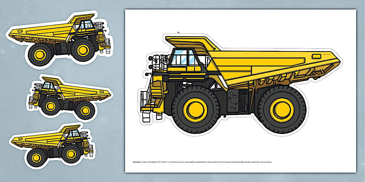 Dumper Truck Display Cut-Out (teacher made) - Twinkl
