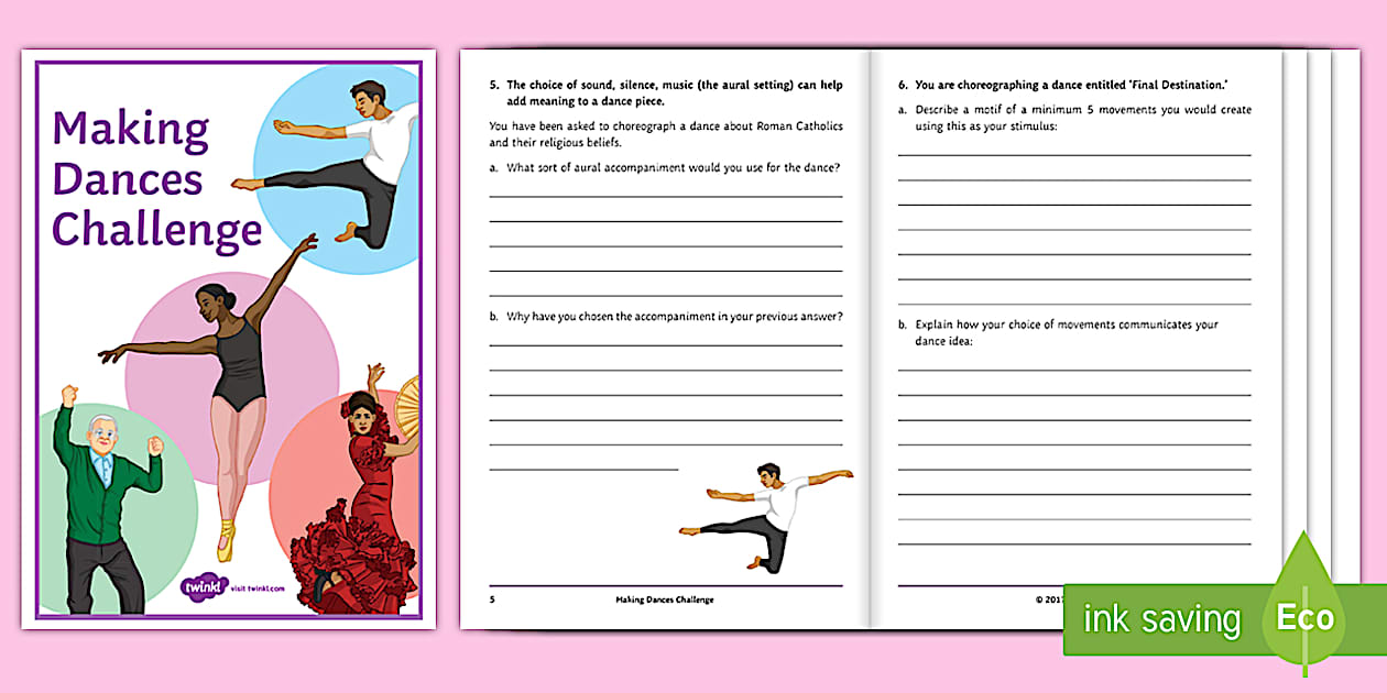 Making Dances Challenge Activity Booklet (teacher made)