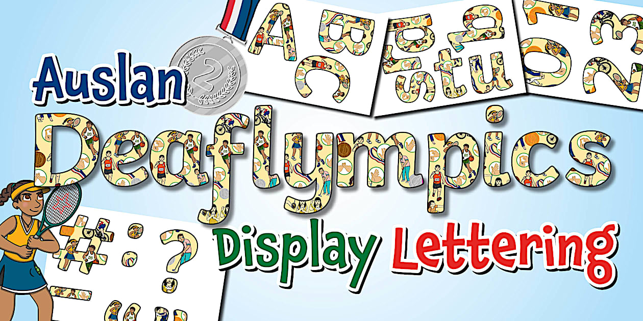 Auslan Deaflympics Display Lettering - Visual Aids