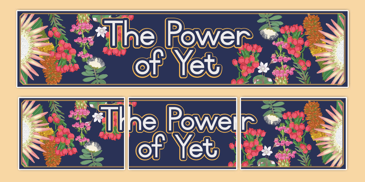 Fynbos-Themed The Power of Yet Display Banner (teacher made)