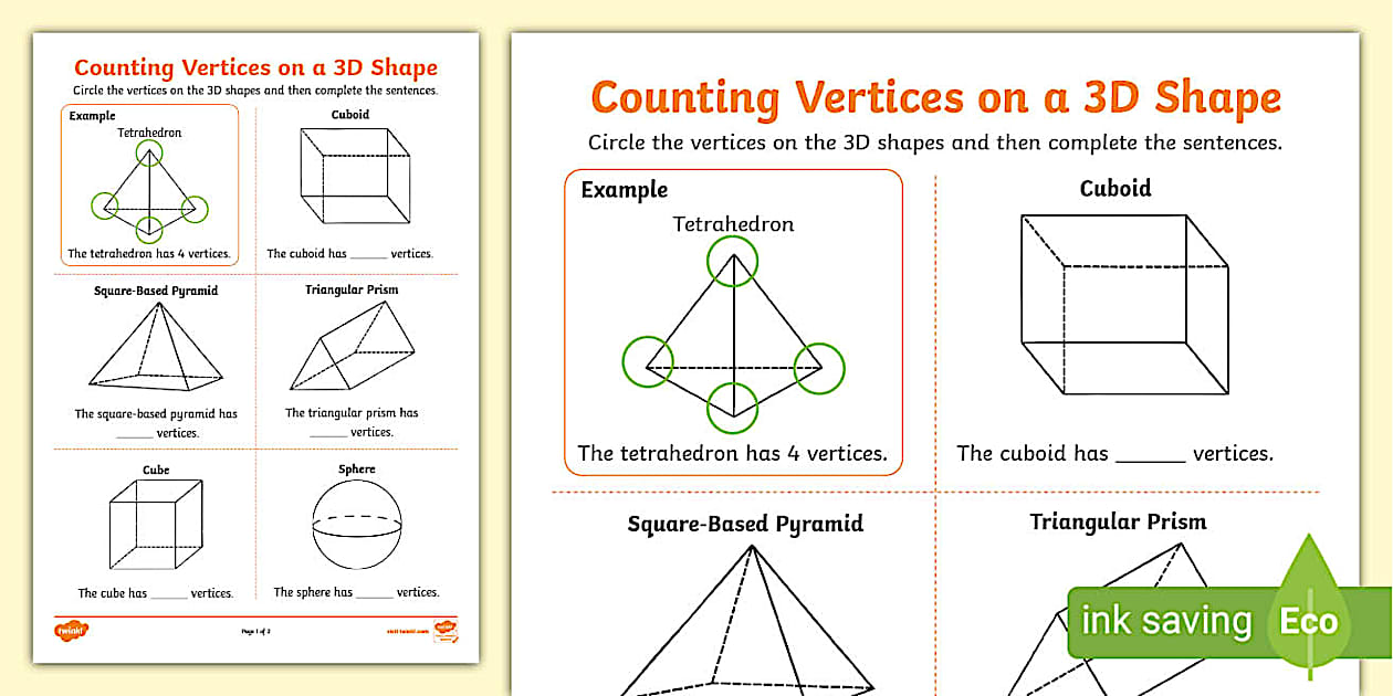 👉 What are Vertices Activity Sheet | Twinkl - Twinkl