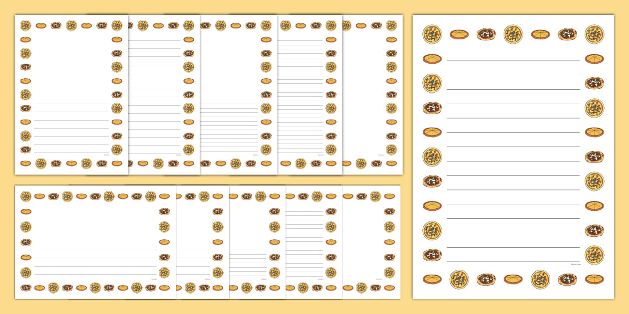 Pizza Page Borders (teacher made) - Twinkl