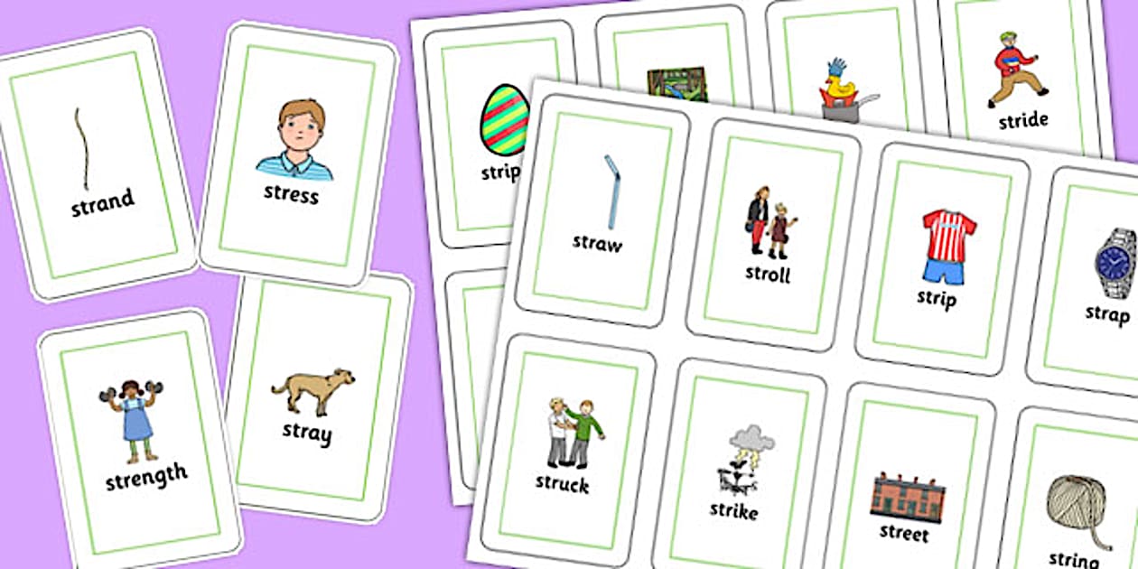 STR Playing Cards -speech sounds, phonology, articulation, speech therapy,