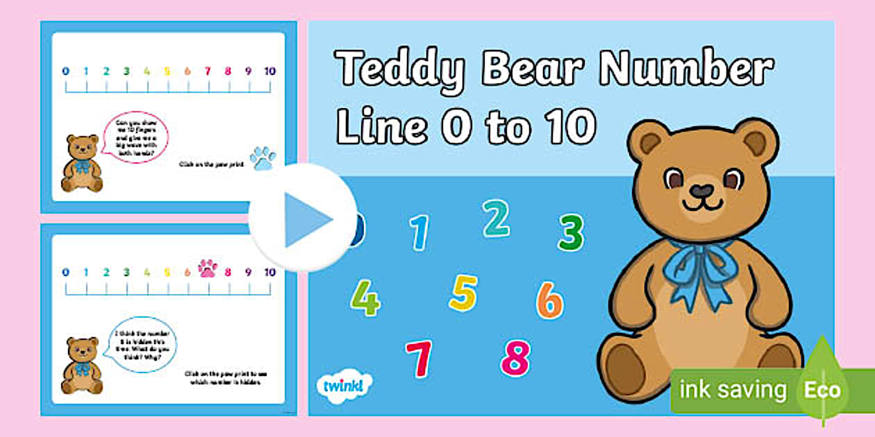 👉 Teddy Bear Number Line 0 to 10 Activity PowerPoint