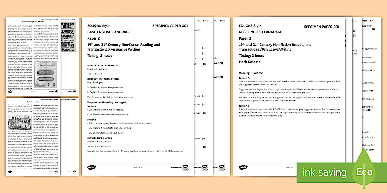 Eduqas Language Paper 2: Extracts & Questions - Slavery