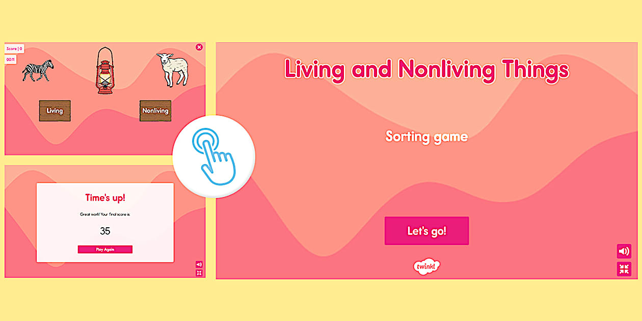 Living and Nonliving Things Interactive Sorting Game