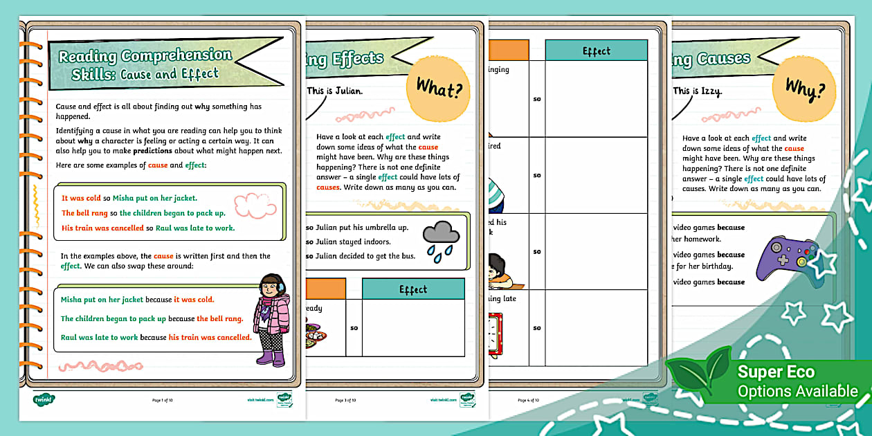 Reading Comprehension Skills: Cause and Effect (Ages 5 - 7)