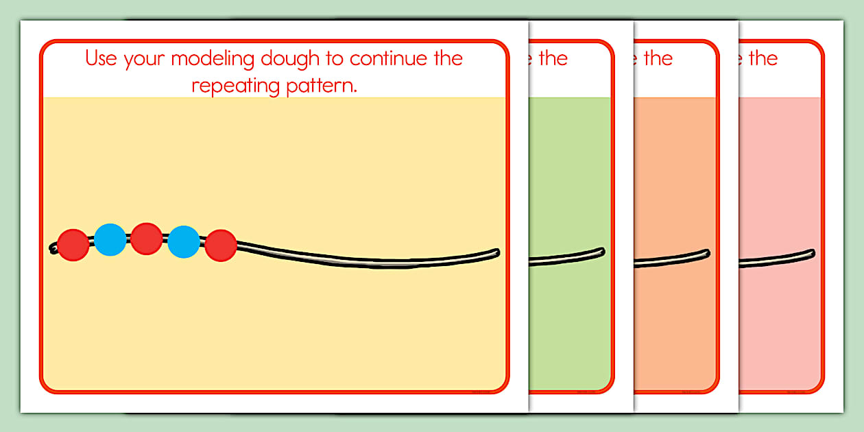 Making Patterns Modeling Dough Mats - Twinkl