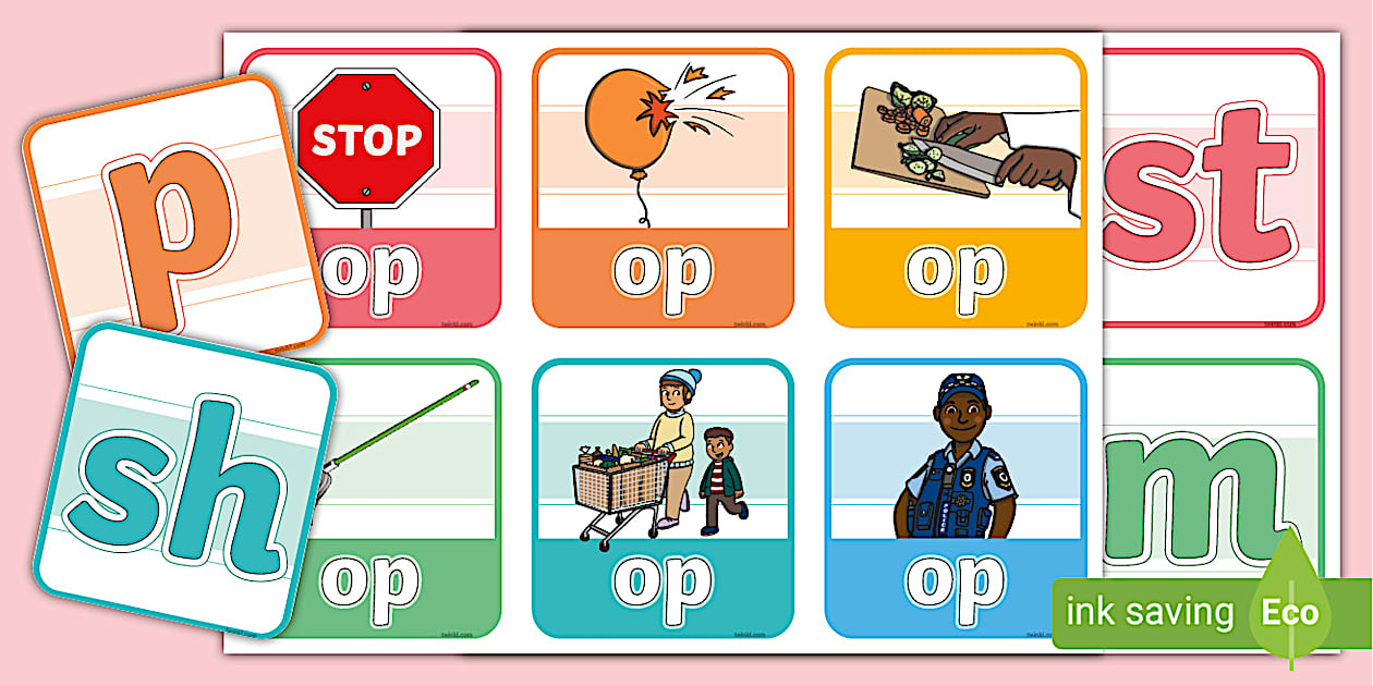 ‘op’ Onset and Rime Matching Activity (Teacher-Made)