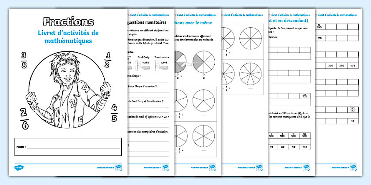 FRACTIONS LIVRET D'ACTIVITÉS DE MATHÉMATIQUES