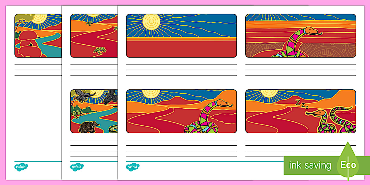 Aboriginal Dreaming The Rainbow Serpent Storyboard Template