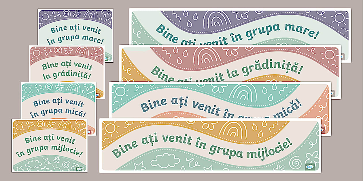Bine ați venit la grădiniță – Pachet de bannere și planșe