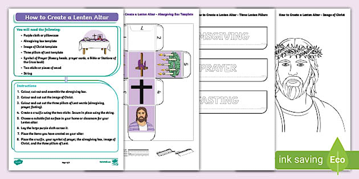 Create a Lenten Altar Instructions - Twinkl