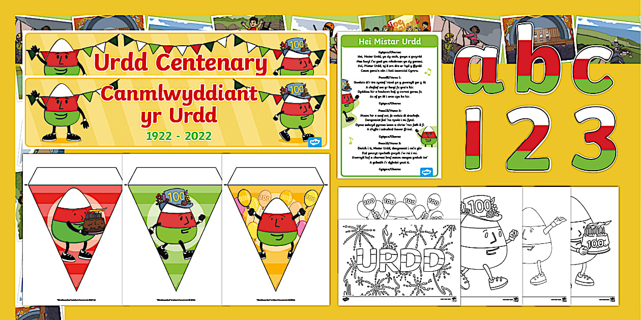Urdd Centenary Display Pack (teacher made) - Twinkl