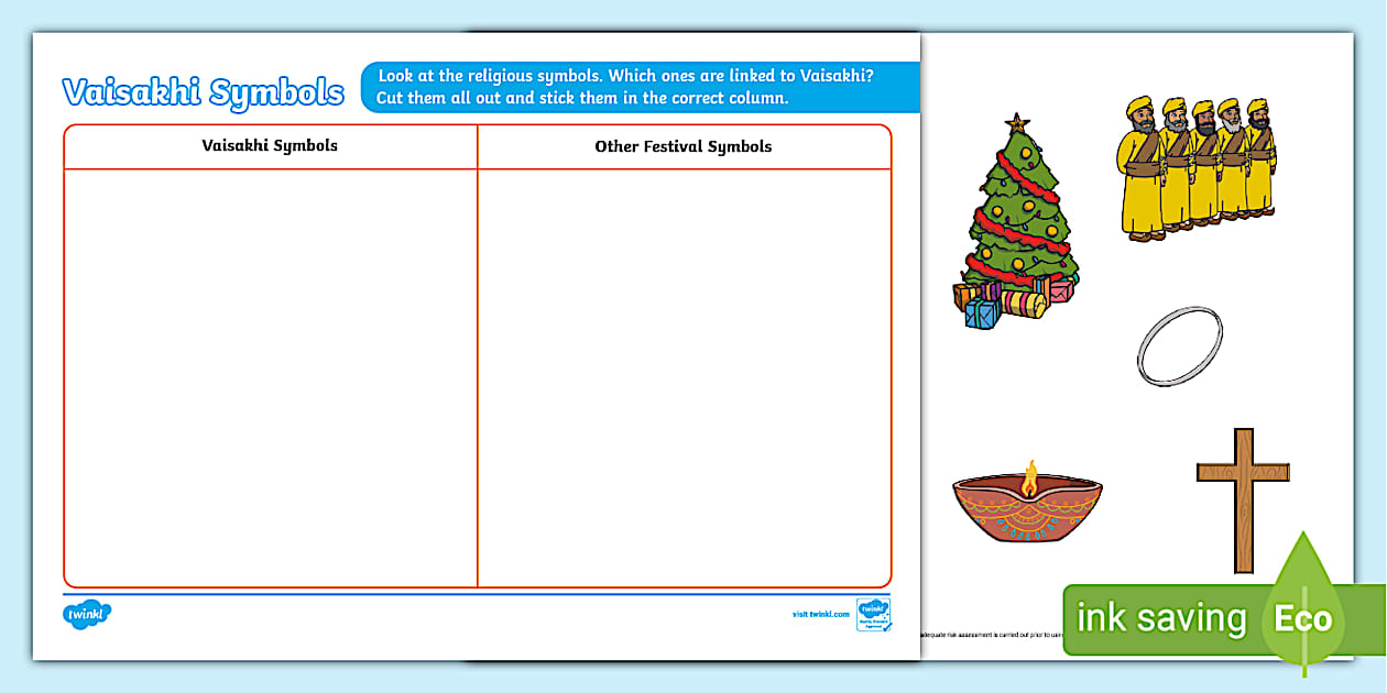 KS1 Vaisakhi Symbol Activity (Teacher-Made) - Twinkl