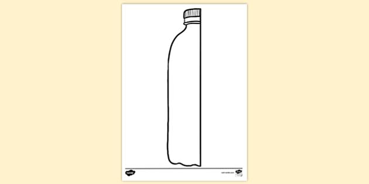 Half a Bottle Colouring Sheet | Colouring Sheets - Twinkl