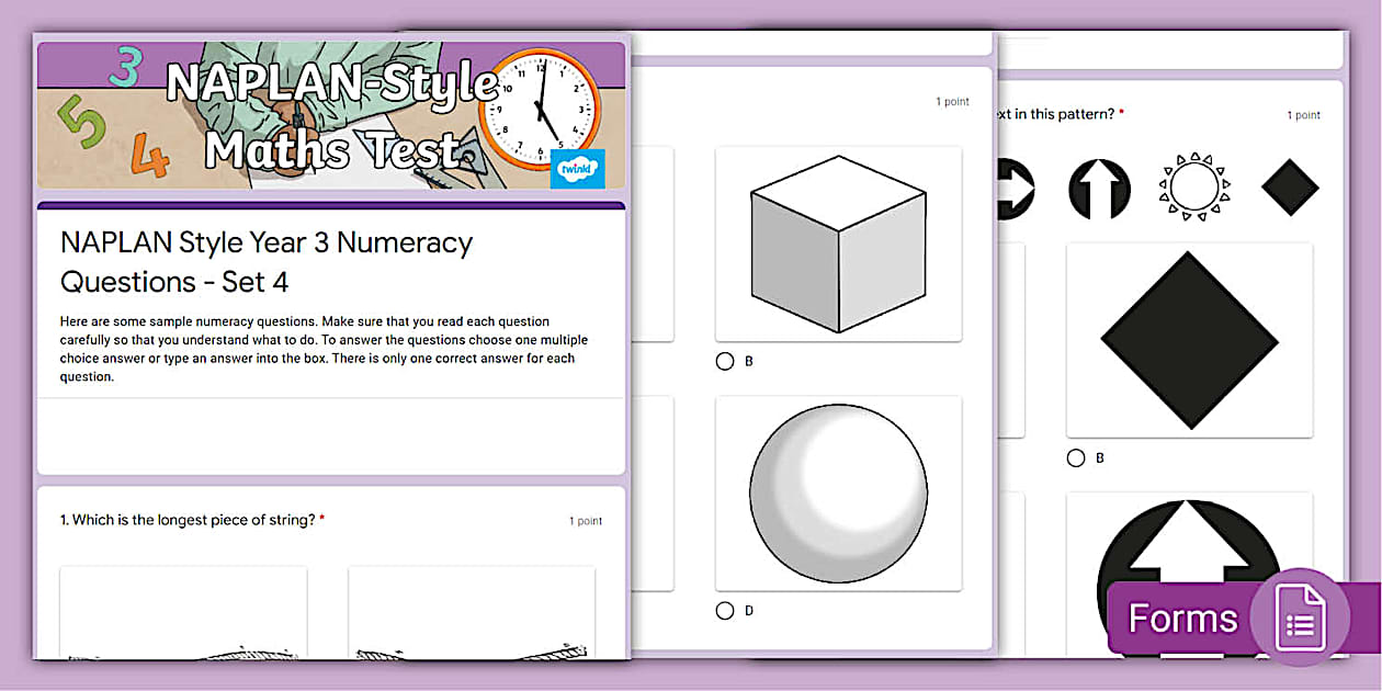 NAPLAN-Style Year 3 Numeracy Practice Questions - Australia
