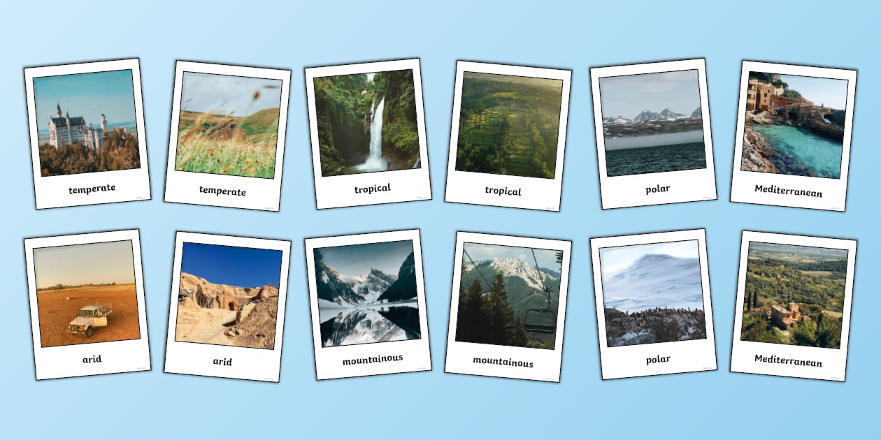 Climate Zones Instant Photo Style Display Images - Twinkl