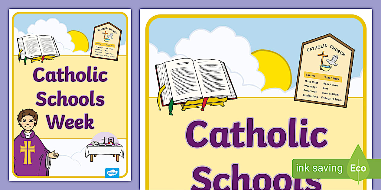 Catholic Schools Week Display Poster (teacher made) - Twinkl