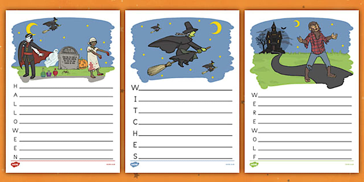 Halloween Acrostic Poems (teacher made) - Twinkl