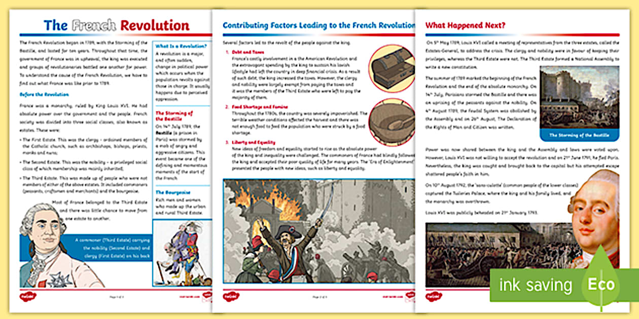 The French Revolution Causes and Effects | Twinkl - Twinkl